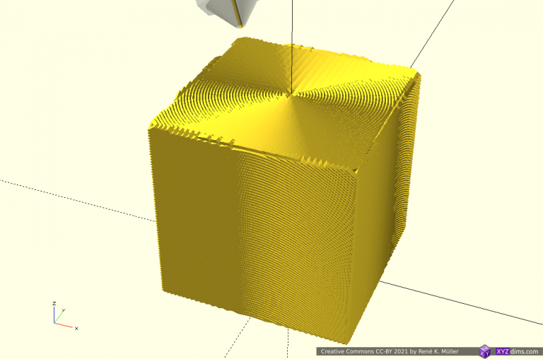 3d Printing Non Planar Slicing With Planar Slicer Xyz Dims