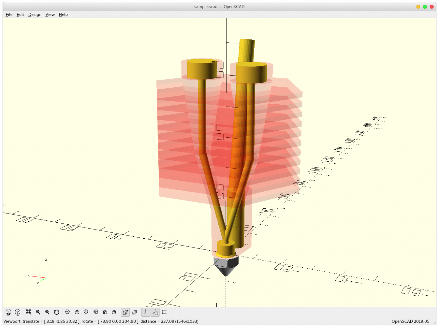 3D Design: Parametric Mixing FDM Hotend with Metal Printing | XYZ dims
