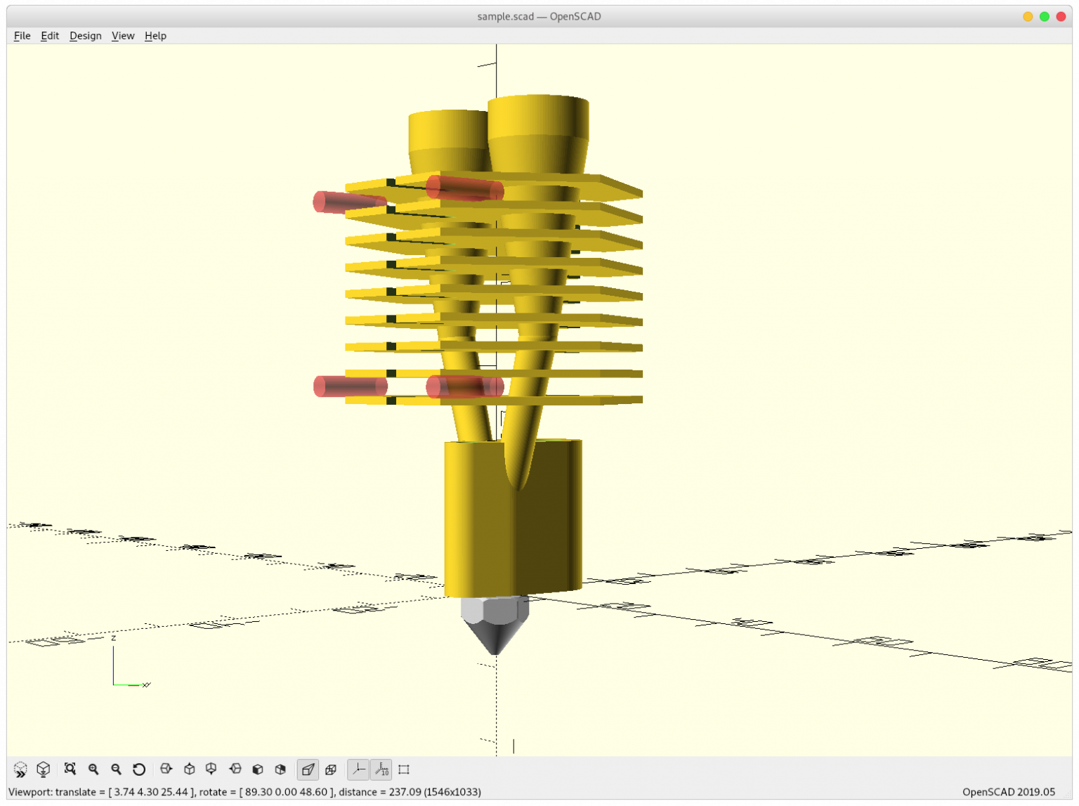 3D Design: Parametric Mixing FDM Hotend with Metal Printing | XYZ dims
